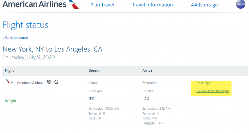 Track your American Airlines flight | Million Mile Secrets