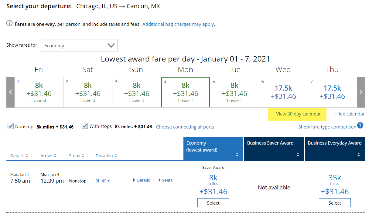 United's dynamic award chart can work in your favor | Million Mile Secrets