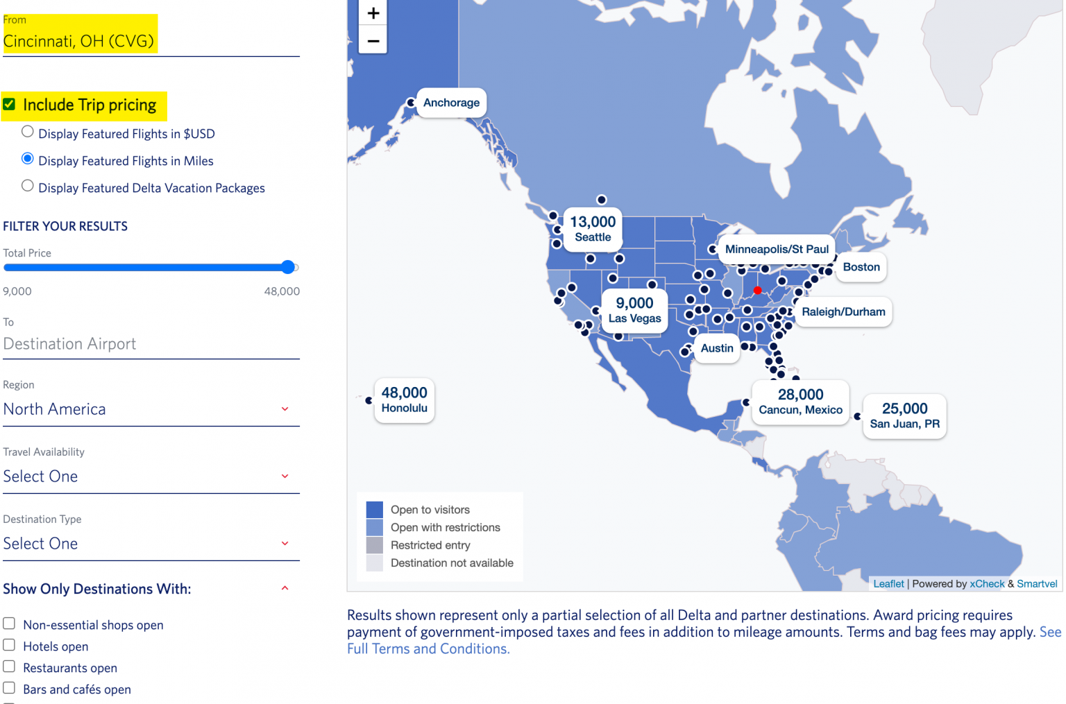 Delta's Discover map helps find cheap flights | Million Mile Secrets