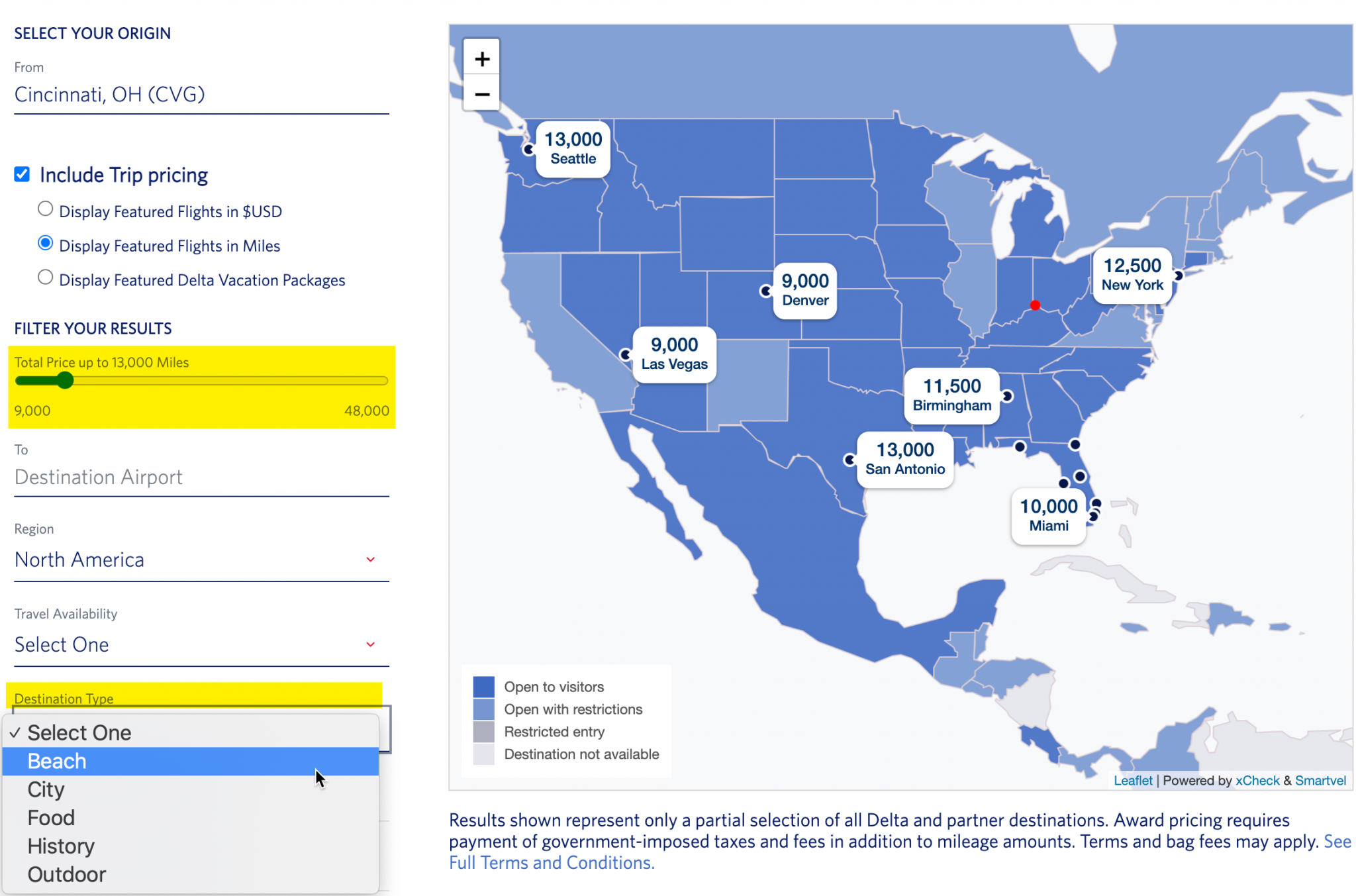 Delta's Discover map helps find cheap flights | Million Mile Secrets