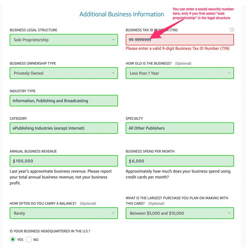 Capital One business card application | Million Mile Secrets