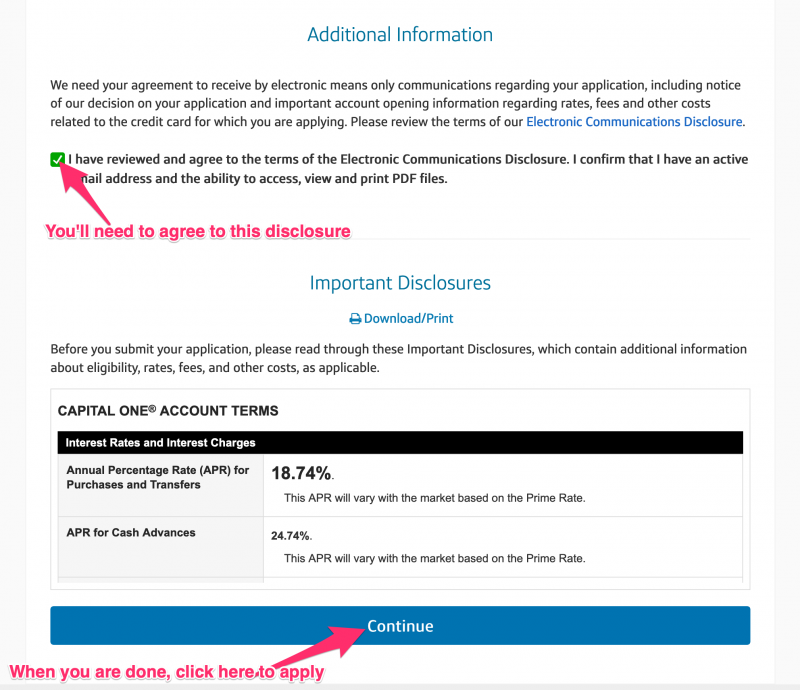 Capital One business card application | Million Mile Secrets