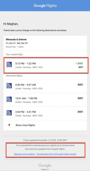How to set up Google Flight alerts | Million Mile Secrets